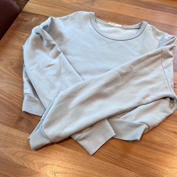Reformation | Tops | Cropped Reformation Light Blue Crewneck | Poshmark